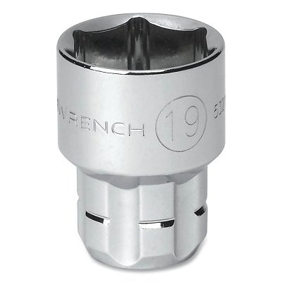 GEARWRENCH 532190GR Pass-Thru Standard Length Socket 3/8 in drive 19 m ...