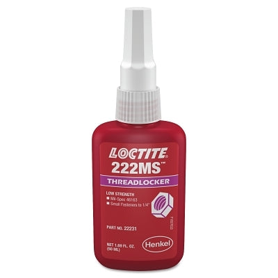 Loctite 231483 222MS Threadlocker Low Strength/Small Screw 0.5 mL 1/4 ...