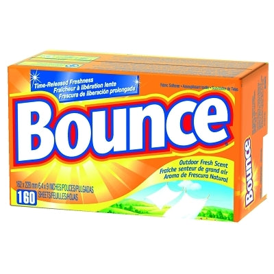 Bounce PGC80168CT Fabric Softener Sheet, Outdoor Fresh, 160 Sheets/Box ...
