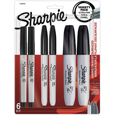 Sharpie 2135318 Assorted Tips Permanent Marker Set Black – USA Tool Depot