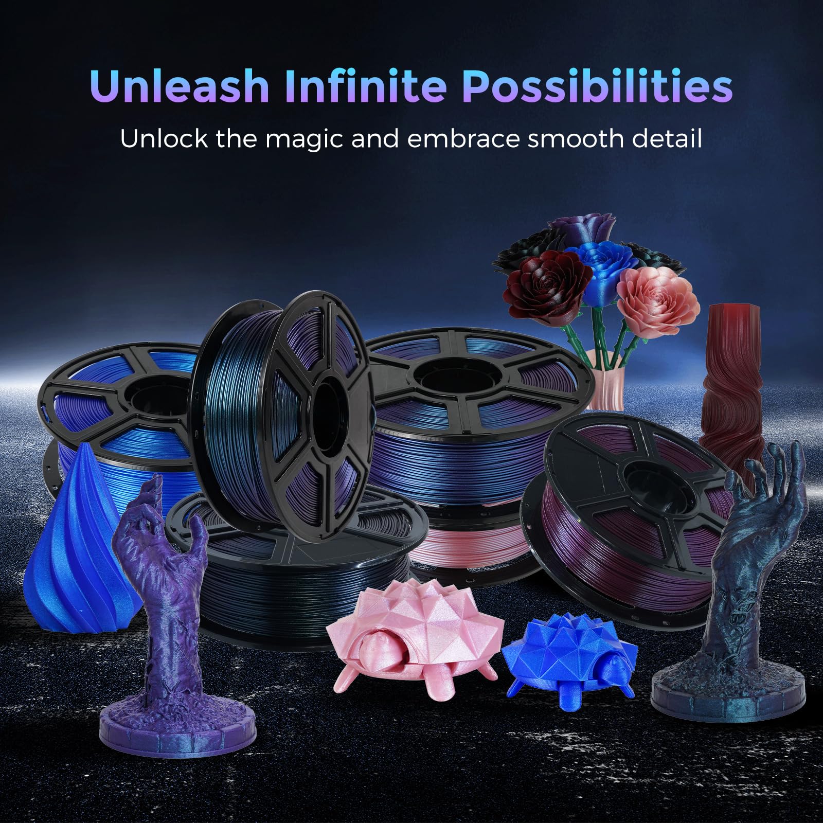 FLASHFORGE PLA Filament 1.75mm +/- 0.02mm Upgraded Nebula Purple, Colo ...