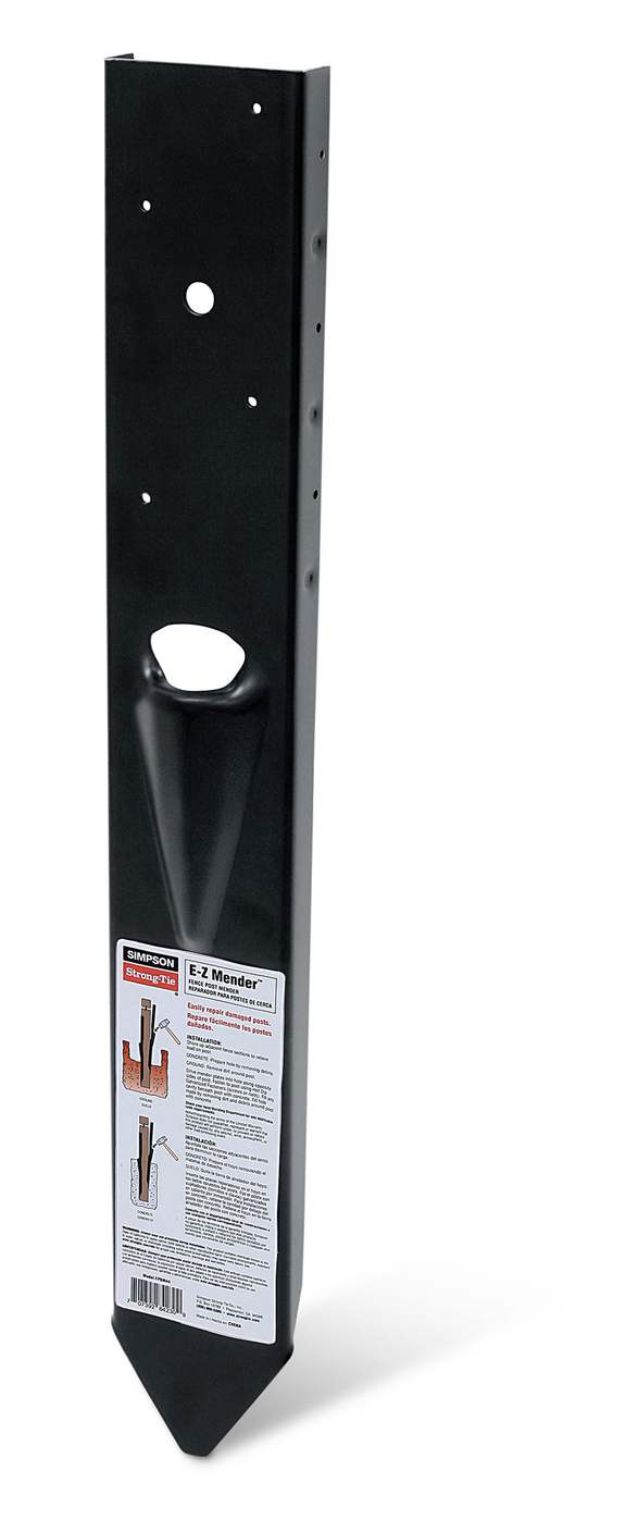 Simpson FPBM44E E-Z Mender 12-Gauge Black Powder-Coated Mender Plate f ...