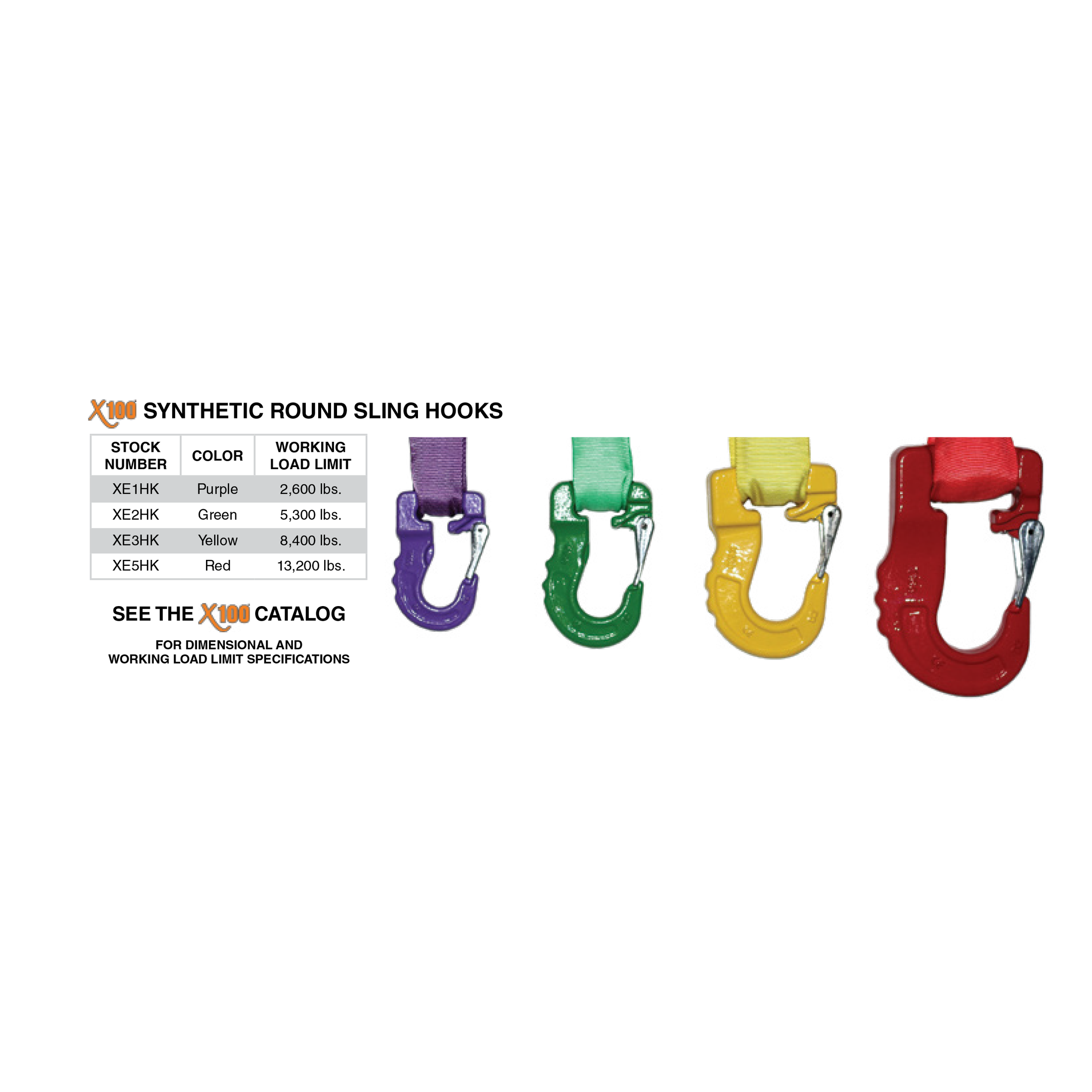 X100 XLKE1 X100 SYNTHETIC ROUND SLING HOOK REPLACEMENT LATCH KITS – USA ...